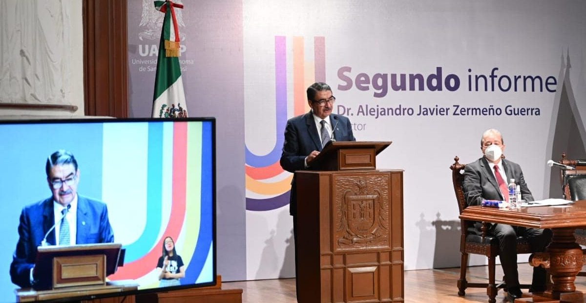 Alejandro Zermeño rinde su segundo informe como rector de la UASLP ...